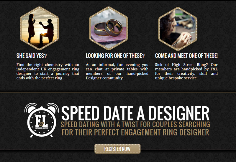 Designer "speed dating" lands for engaged couples