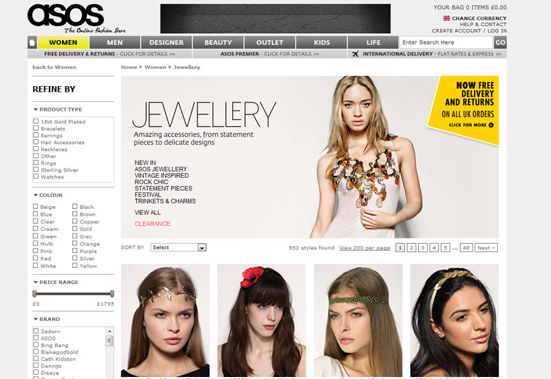 ASOS tops Google search ranking