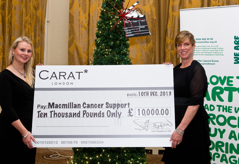 Carat* donates £10,000 to Macmillan Cancer Support