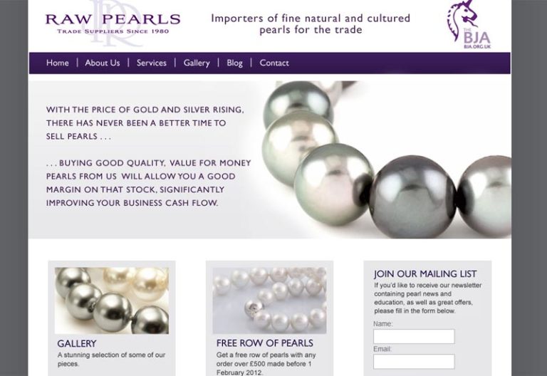 Raw Pearls unveils new website