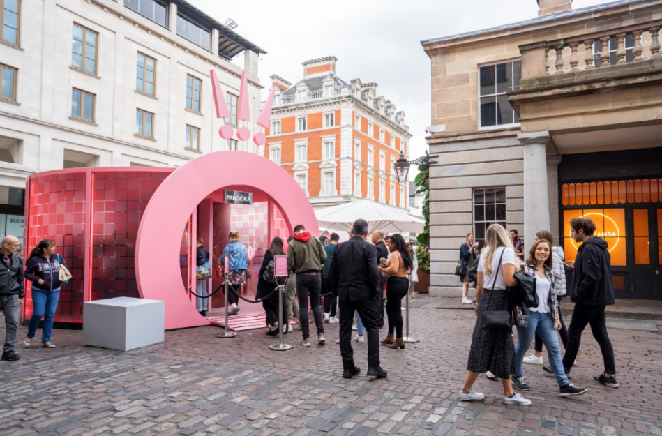 Pandora paints London pink as part of rebrand promotions