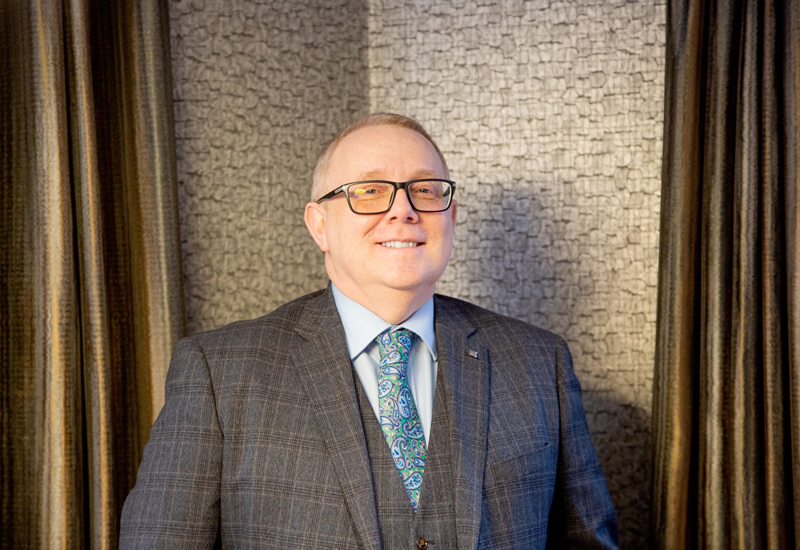 Simon Oxby prepares to be 'pied'