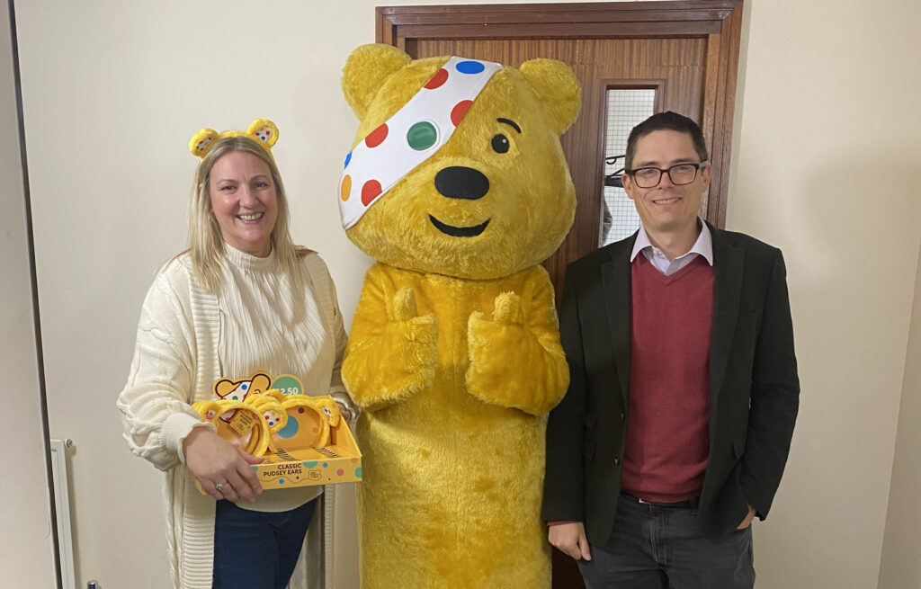 Pudsey pops into F Hinds