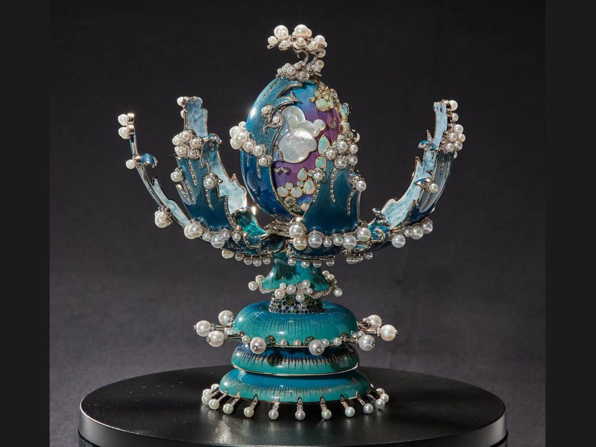 Fabergé egg objet crowns Regent Seven Seas Cruises art collection