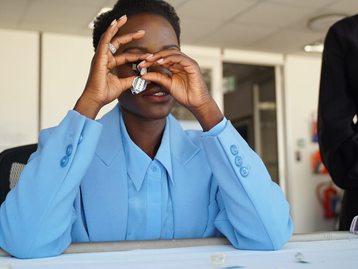 De Beers global ambassador Lupita Nyong’o visits diamond mines