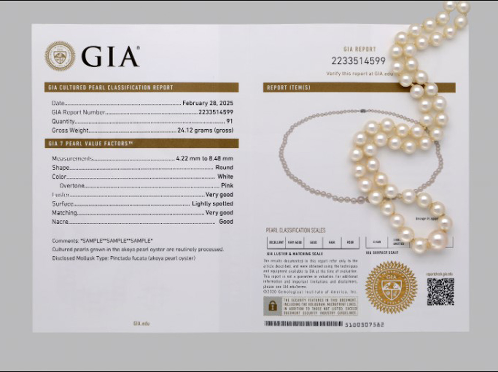 GIA introduces expanded approach to pearl classification reports